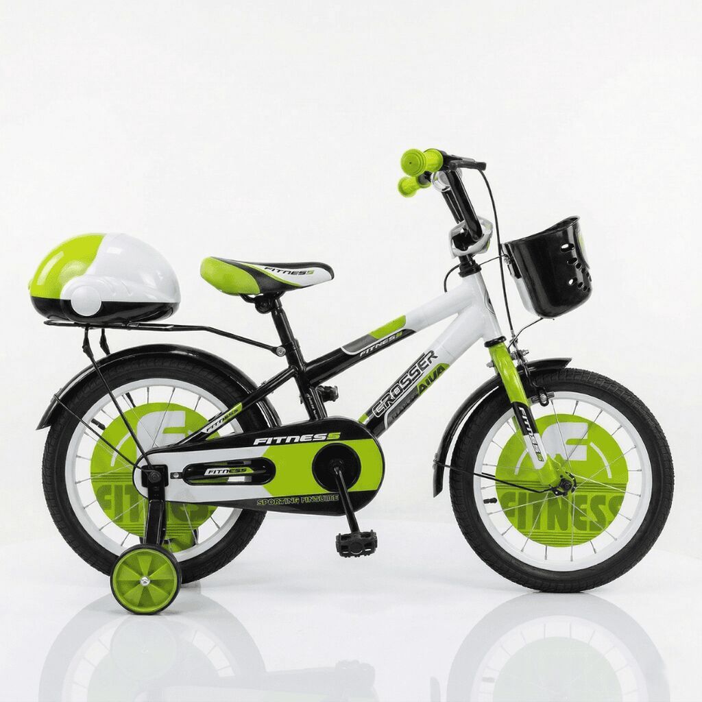 Dečija bicikla 16'' Fitness Crno – Zelena (Šifra proizvoda: SM-1)