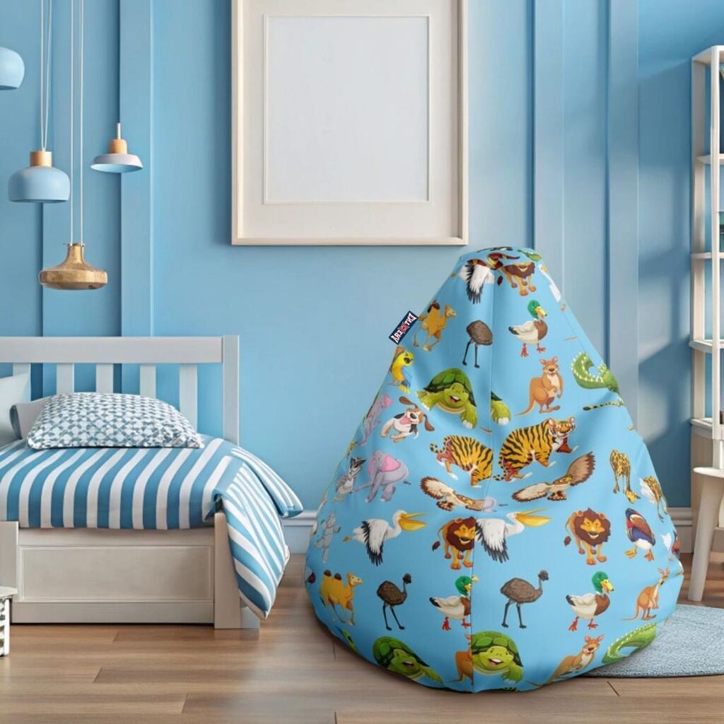 Lazy bag – Šarene životinje na plavoj pozadini (šifra proizvoda