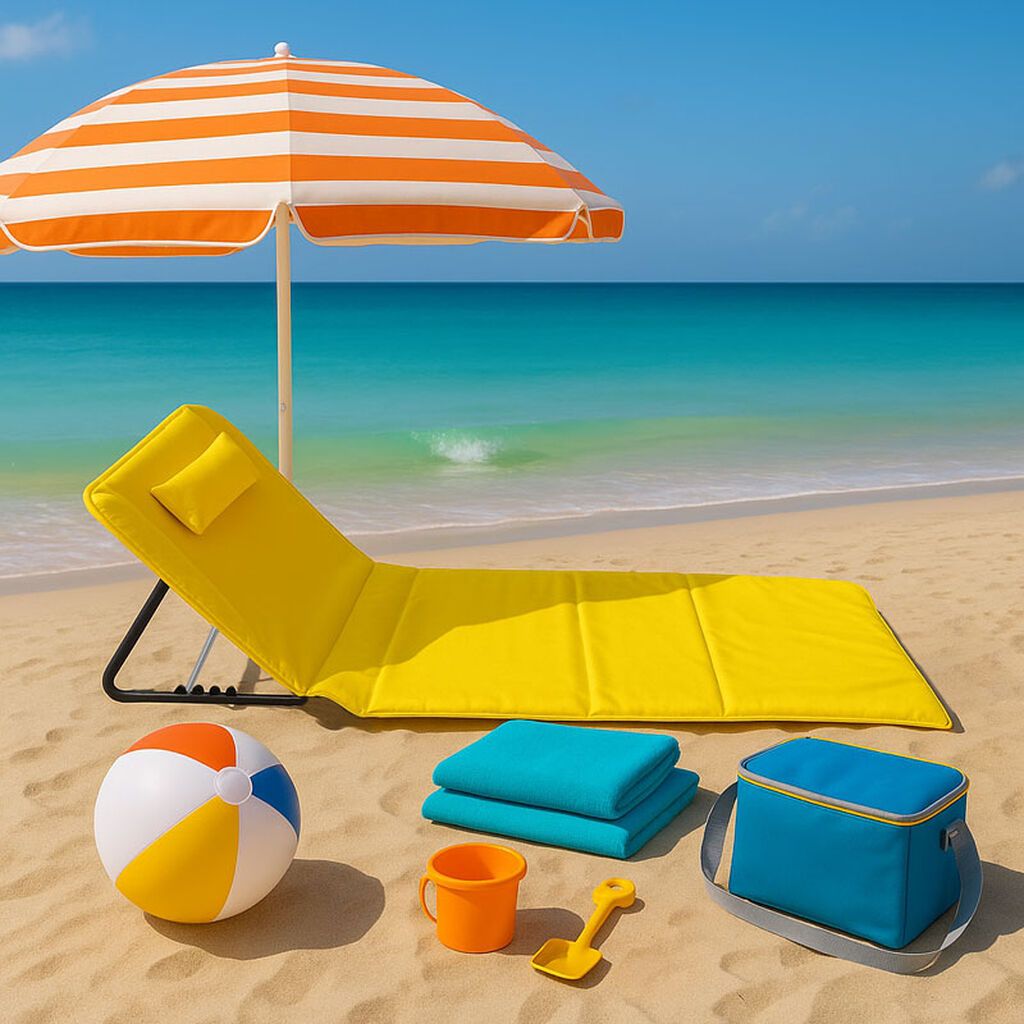Ležaljka sklopiva za plažu 140x39 cm – žuta Šifra proizvoda