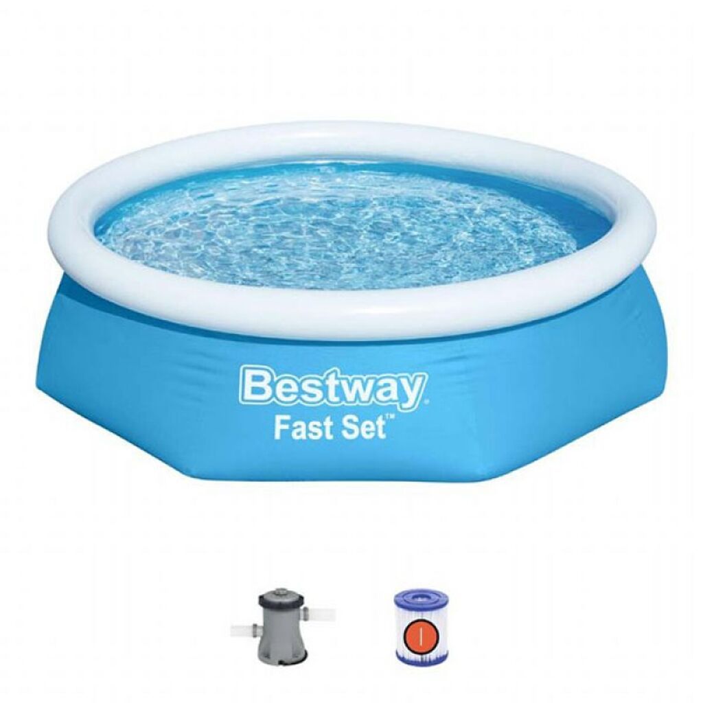 Bazen za decu sa prstenom na naduvavanje Bestway Fast Set 244 x 61 cm