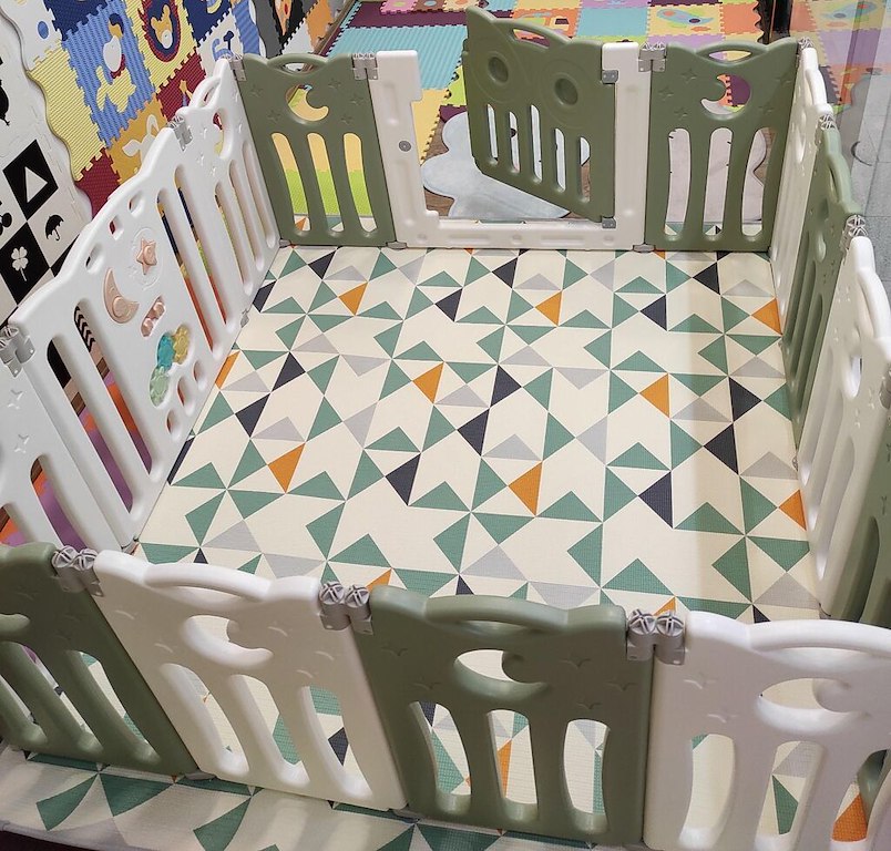 Sklopiva ogradica Sovica – Maslinasta (Dečija ogradica Feelkids)