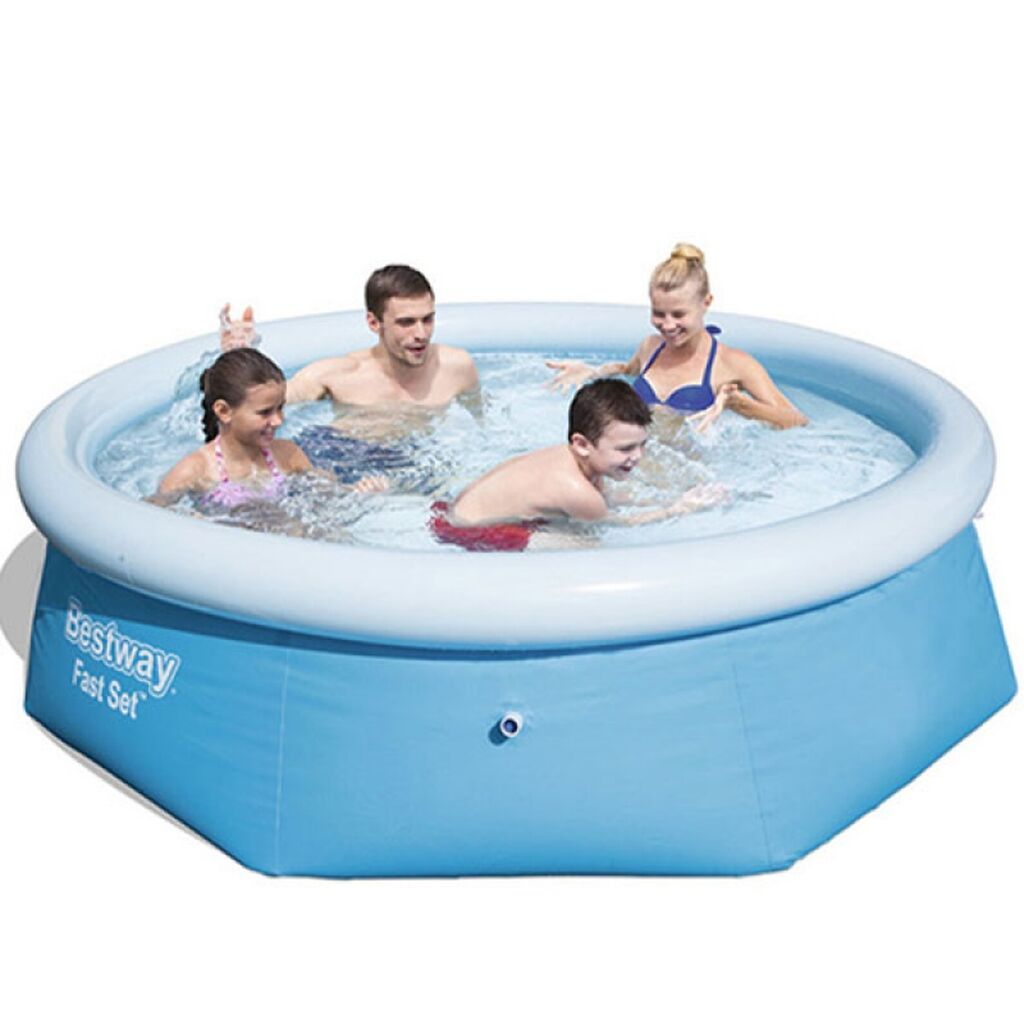 Bazen za decu sa prstenom na naduvavanje Bestway Fast Set 244×61 cm –