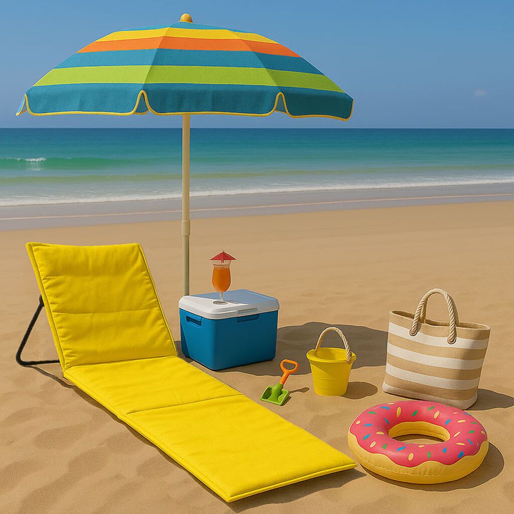Ležaljka sklopiva za plažu 150x52 cm – žuta - Šifra proizvoda