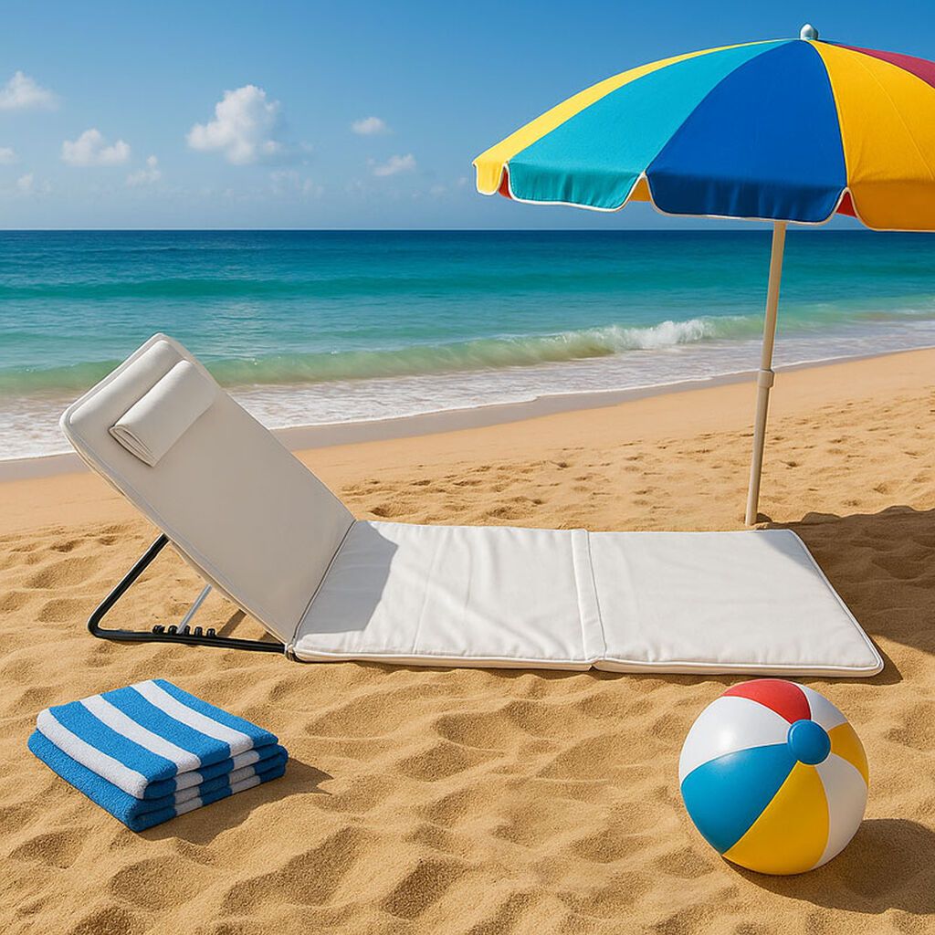 Ležaljka sklopiva za plažu 140x39 cm – Bež, model LP-722000B (Šifra