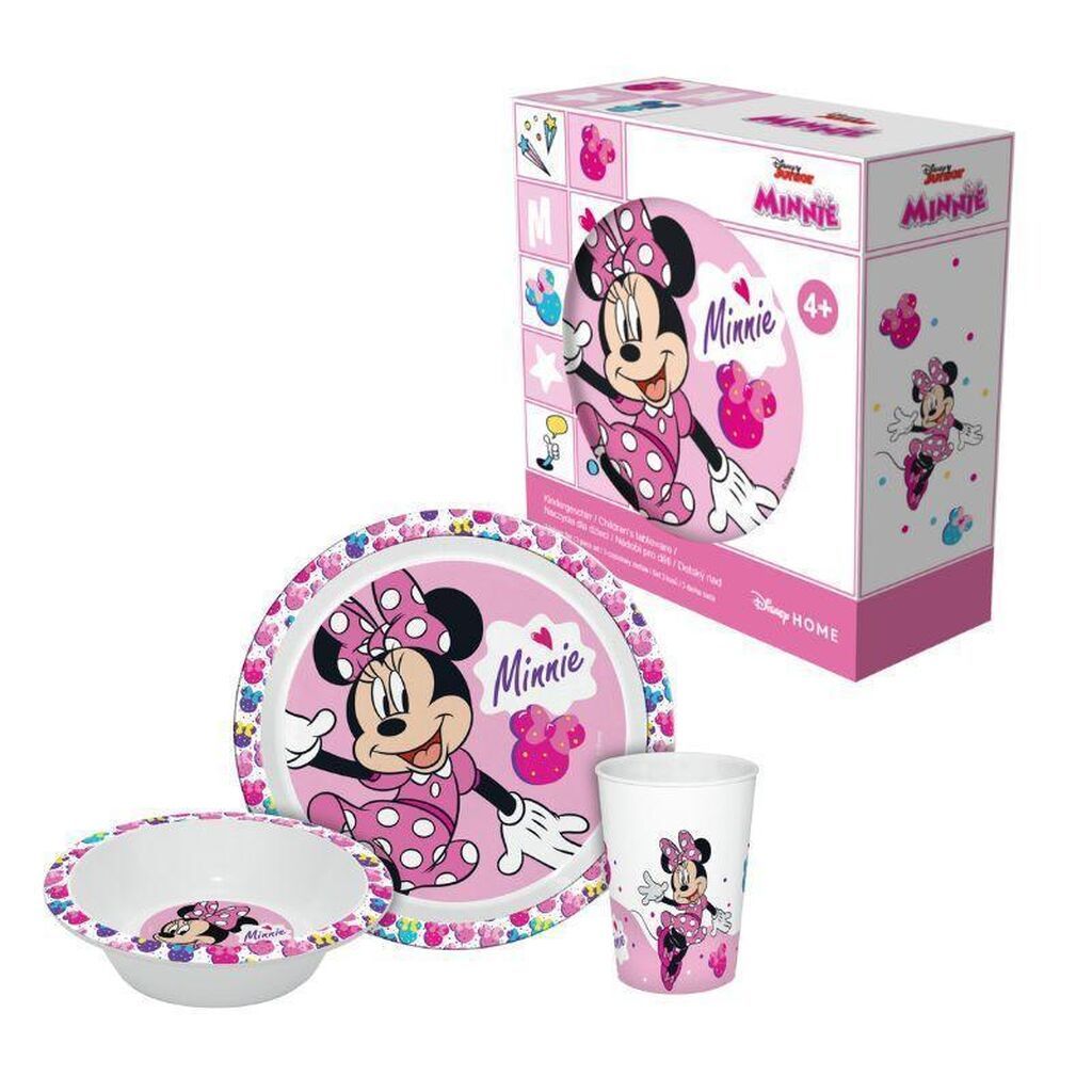 Dečiji set za užinu Minnie Mouse, praktičan i zabavan set za
