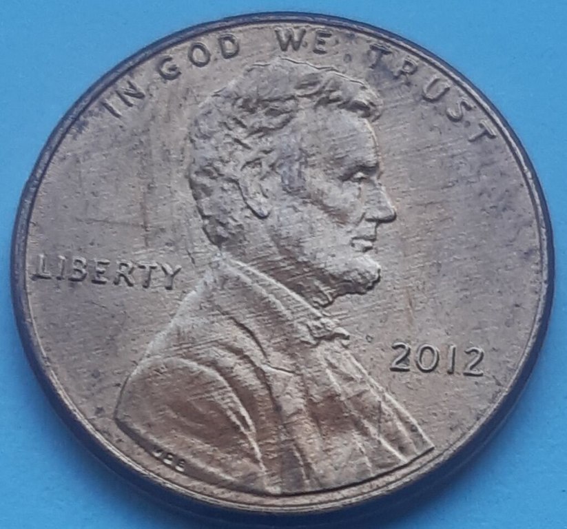 Američki peni – 1 cent(unc), godina 2012 (Lincoln cent) - Avers