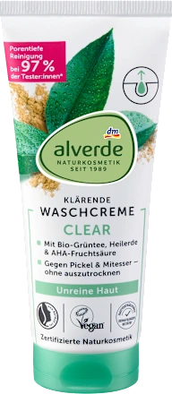 alverde NATURKOSMETIK
Clear krema za umivanje, 100 ml