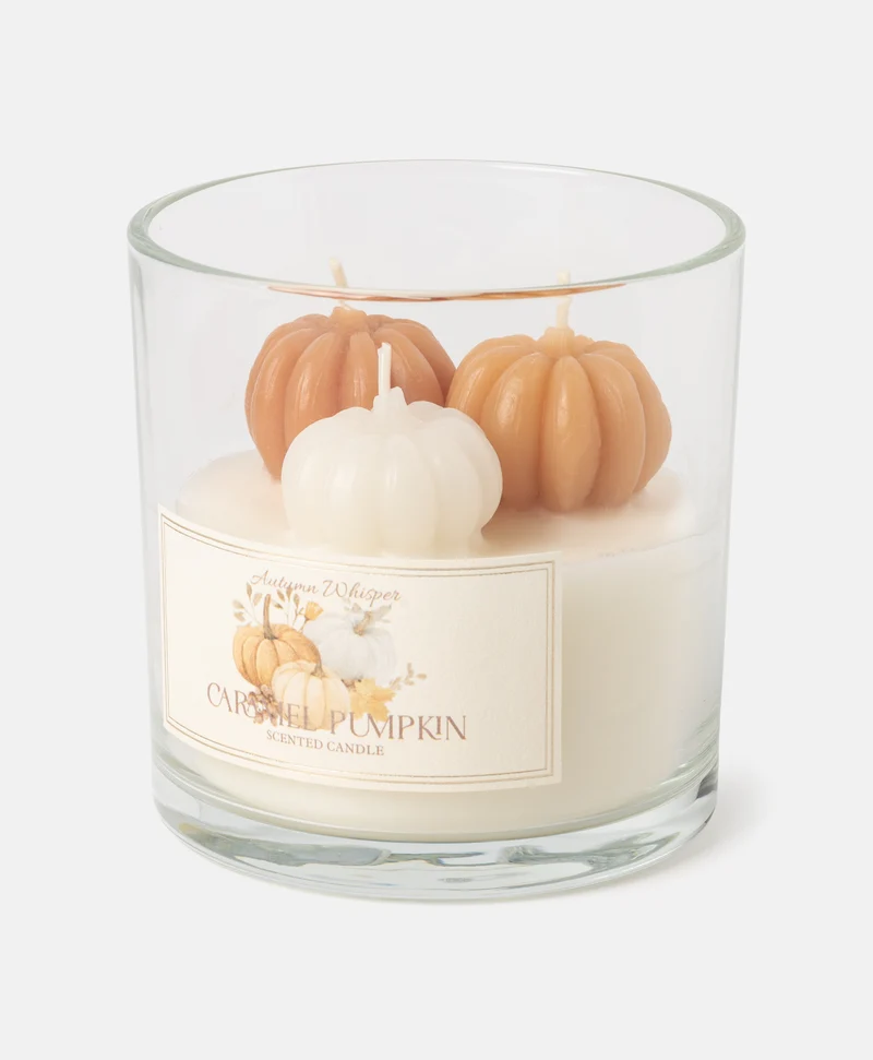 Mirisna sveća u staklu sa bundevama Caramel Pumpkin