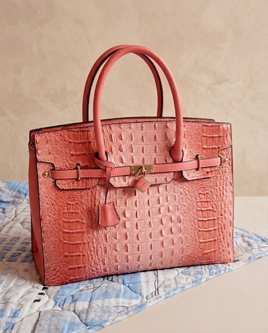 Kroko roze torba