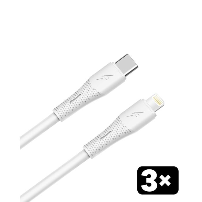 Kabl AVAX CB4308 3X / USB-C to Lightning / 27W / 1.5 m / White