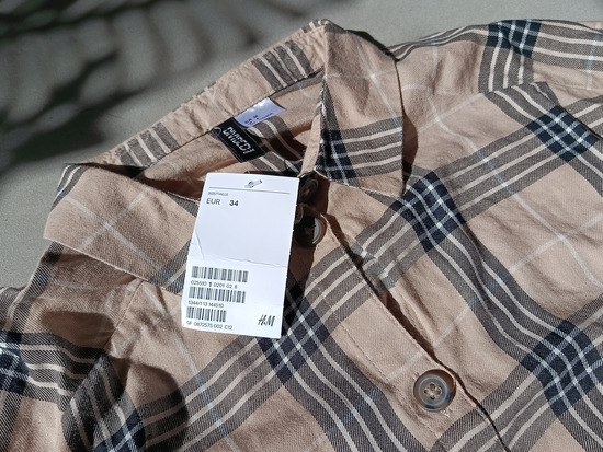H&M karirana kosulja/haljina (NOVO)