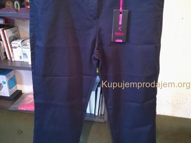 Odlicne zenske pantalone za punije dame i devojke Kubra Veliki broj Teget Novo