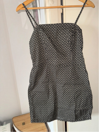crno bela MINI haljinica S/M