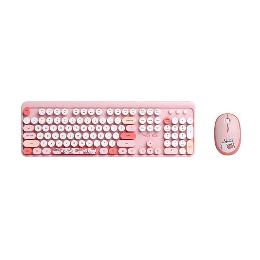 Combo mis i tastatura Coteci 84021 pink