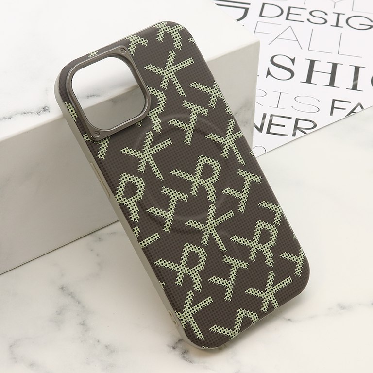 Maska MONOGRAM MagSafe za iPhone 15 (6.1) siva