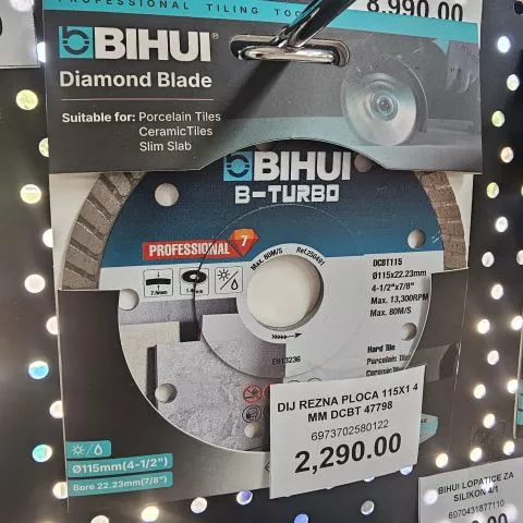 DIJAMANTSKA REZNA PLOČA BIHUI B-TURBO 115X14 MM