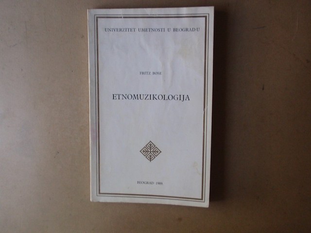 Fritz Bose - ETNOMUZIKOLOGIJA
