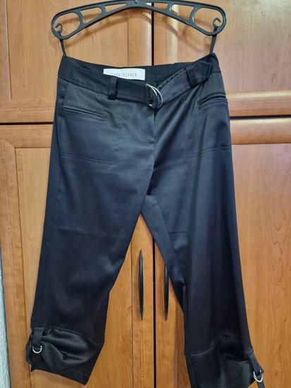 Crne satenske pantalone
