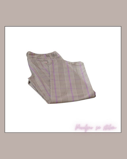 5.3. Sive karirane klasične pantalone L