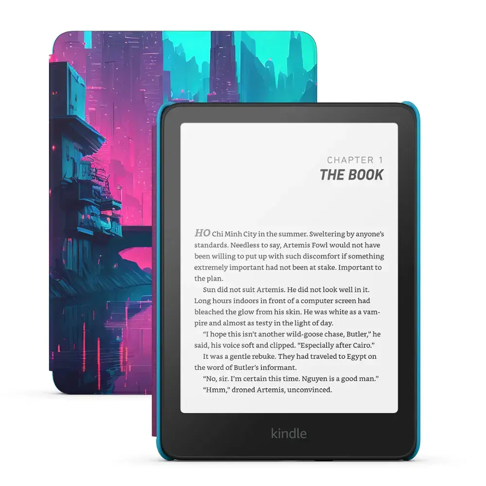 AMAZON - KINDLE PAPERWHITE KIDS (16 GB) – LARGER 7" GLARE-FREE DISPLAY – KIDS READ AN AVERAGE OF 1+ HOUR PER DAY WITH KINDLE - 2024 - CYBER CITY