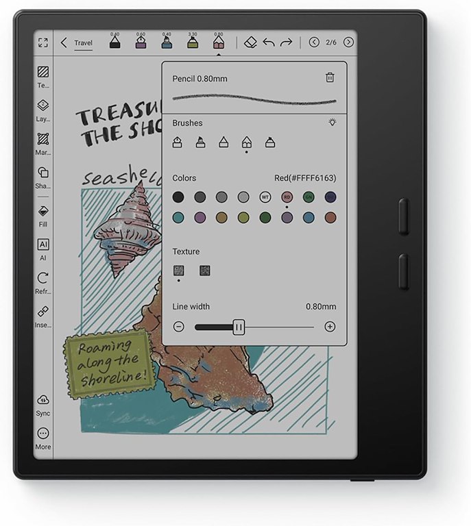 BOOX TABLET GO COLOR 7 GEN II E INK TABLET SUPPORT ACTIVE STYLUS INKSENSE (BLACK)