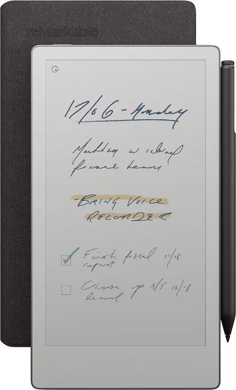 REMARKABLE - PAPER PRO MOVE - 7.3" PAPER TABLET WITH MARKER PLUS AND MOSAIC WEAVE BOOK FOLIO - BASALT