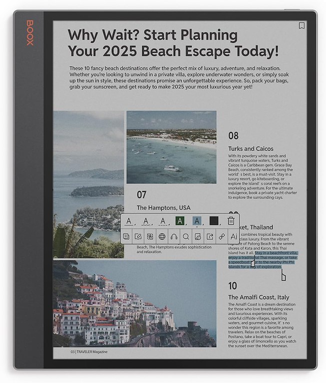 BOOX TABLET TAB XC 13.3 COLOR EPAPER 6G 128G