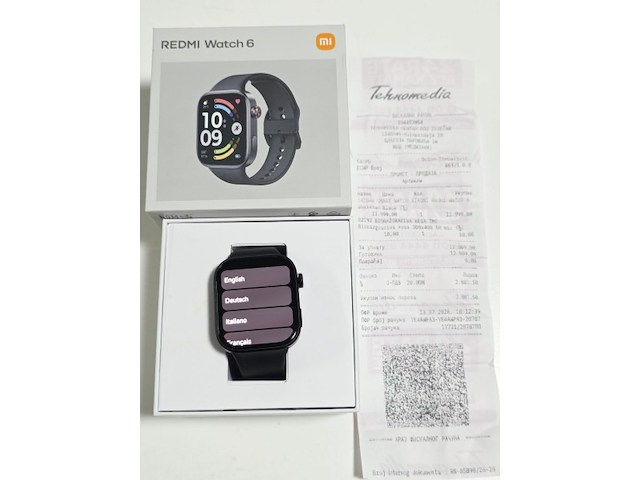 Xiaomi Redmi Watch 6 Obsidian Black nov račun garancija
