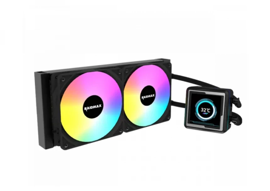 CPU hladnjak Raidmax INFINITA LM240 ARGB LCD 2.73" Black, LM240BK