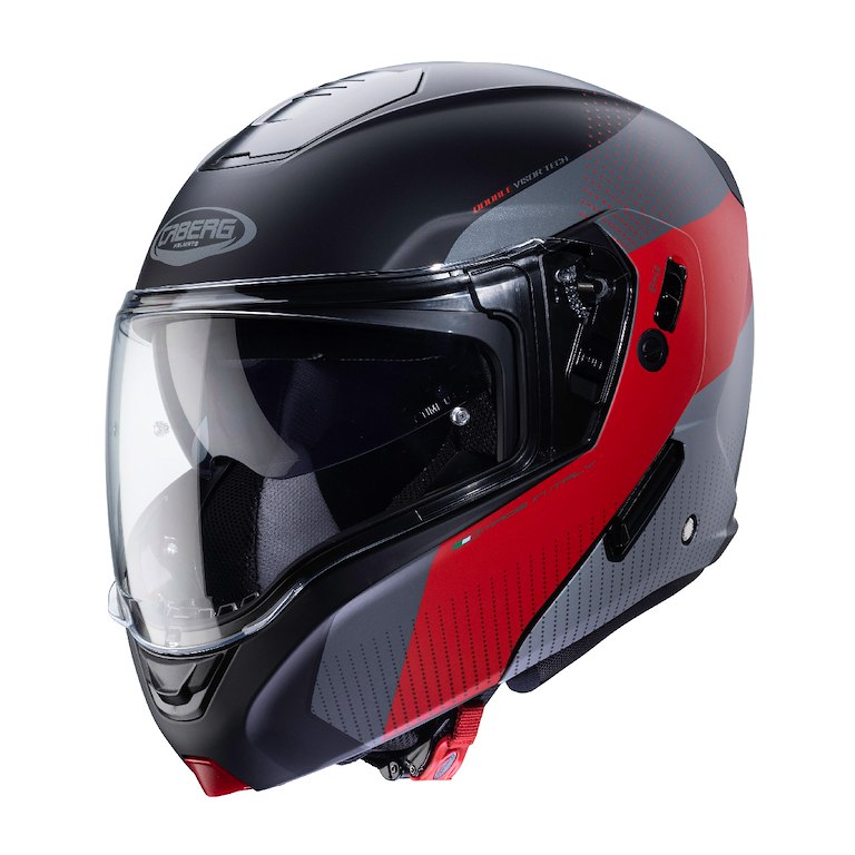 CABERG HORUS SCOUT MATT BLACK/RED/ANTHRACITE/SILVER MOTO KACIGA