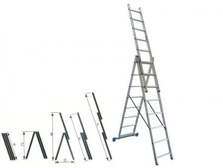 Womax merdevine aluminijumske 3x10 ( 76410631 )