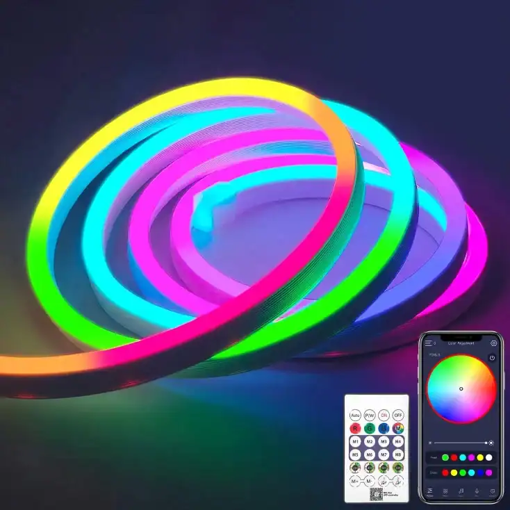 USB RGB neon led svetleći niz 5m, sa daljincem