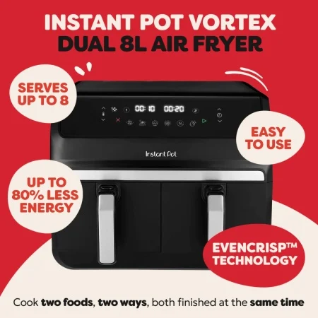 Instant Pot Vortex Dual Black 8L AirFryer ( 140-3150-01-E )