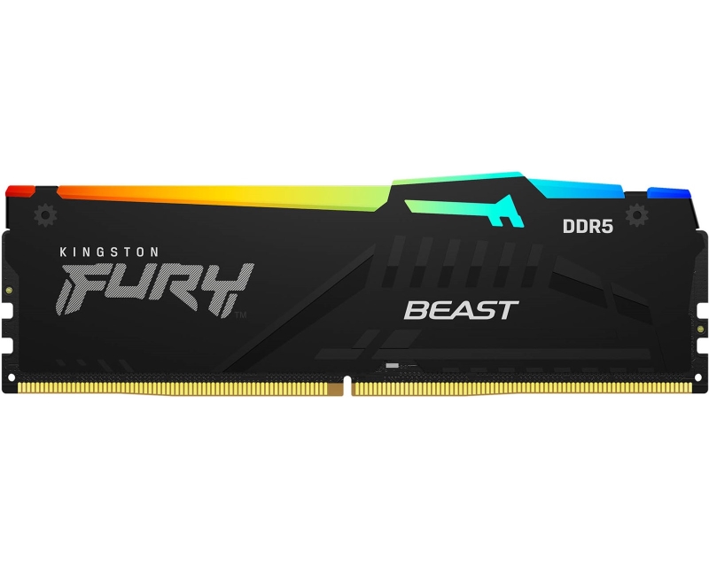 KINGSTON DIMM DDR5 64GB 5600MTs KF556C40BBA-64 FURY Beast Black RGB EXPO