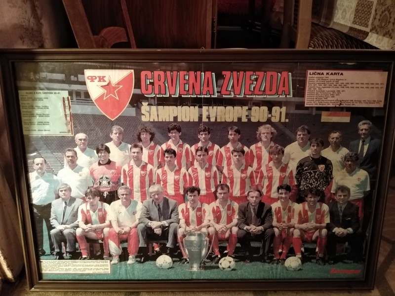 Akcija avgust-Slika Crvena Zvezda Šampion Evrope 90-91