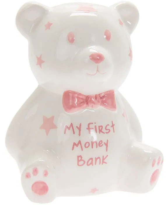 Kasica MY FIRST TEDDY BANK pink