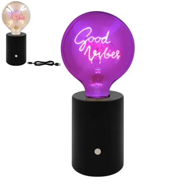 LED tekst lampa GOOD VIBES