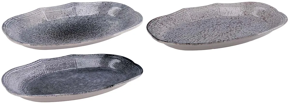 Keramički oval cvetnog dizajna 33x21cm (više vrsta)