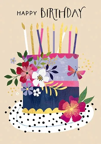 Rođendanska čestitka FLORAL BIRTHDAY CAKE