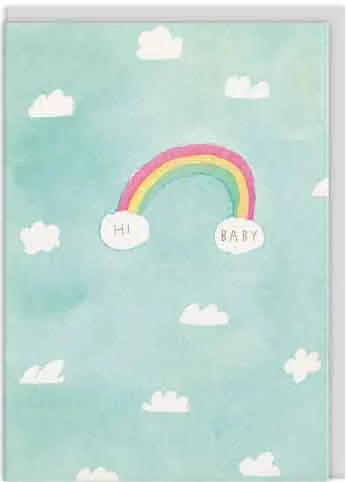 Čestitka HI BABY RAINBOW