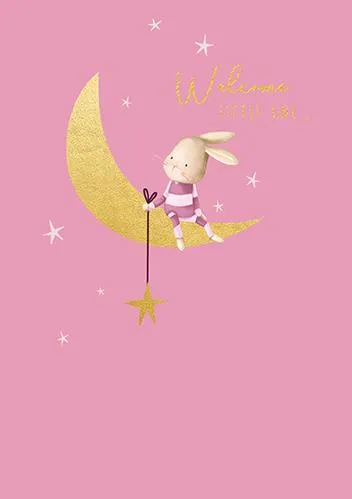 Čestitka za rođenje WELCOME LITTLE ONE Roze