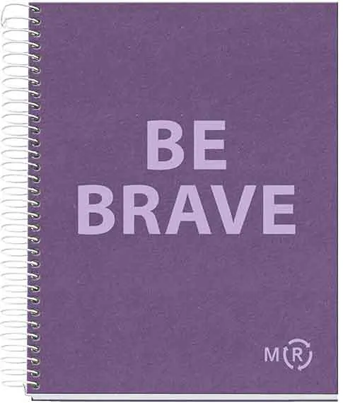 Notes BE BRAVE ECO AMETHYST A5 kvadratići