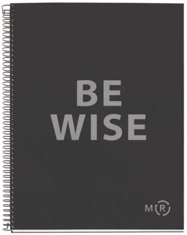 Notes BE WISE ECO ANTHRACITE A4 tačkice