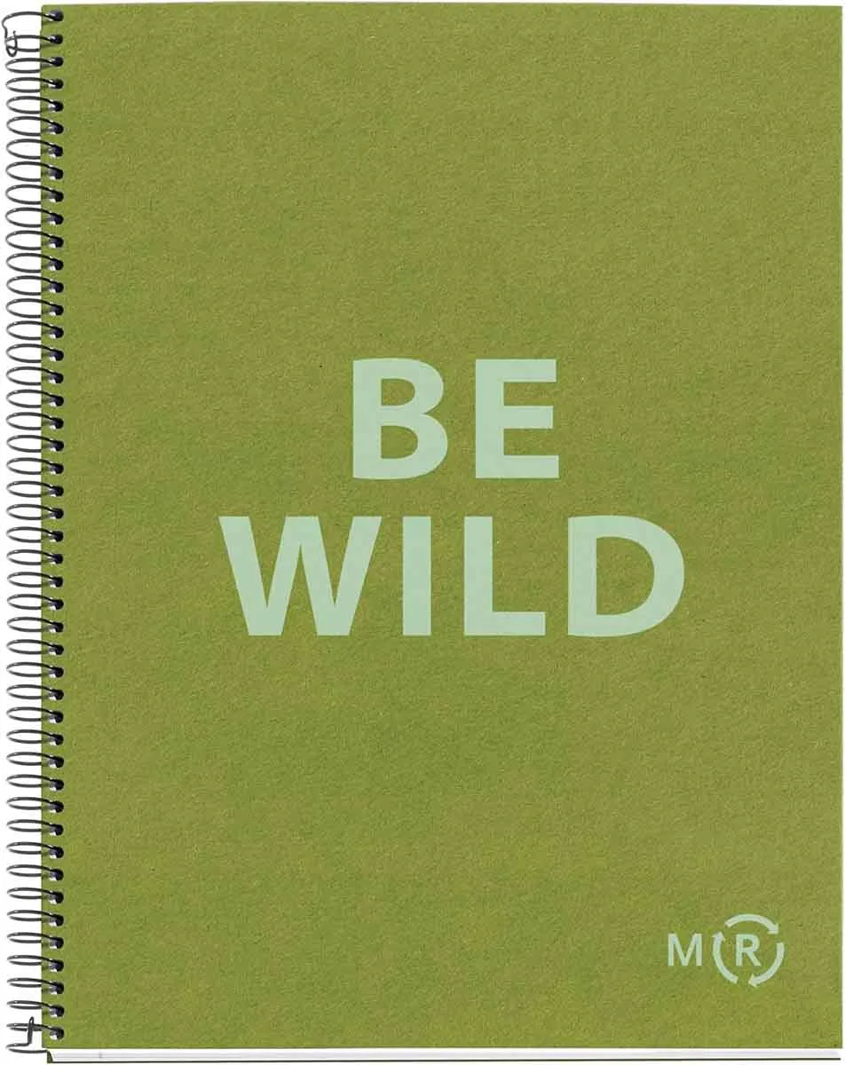 Notes BE WILD ECO OLIVE A4 kvadratići