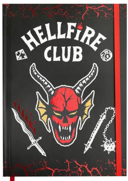 STRANGER THINGS notes A5 na linije HELL FIRE CLUB