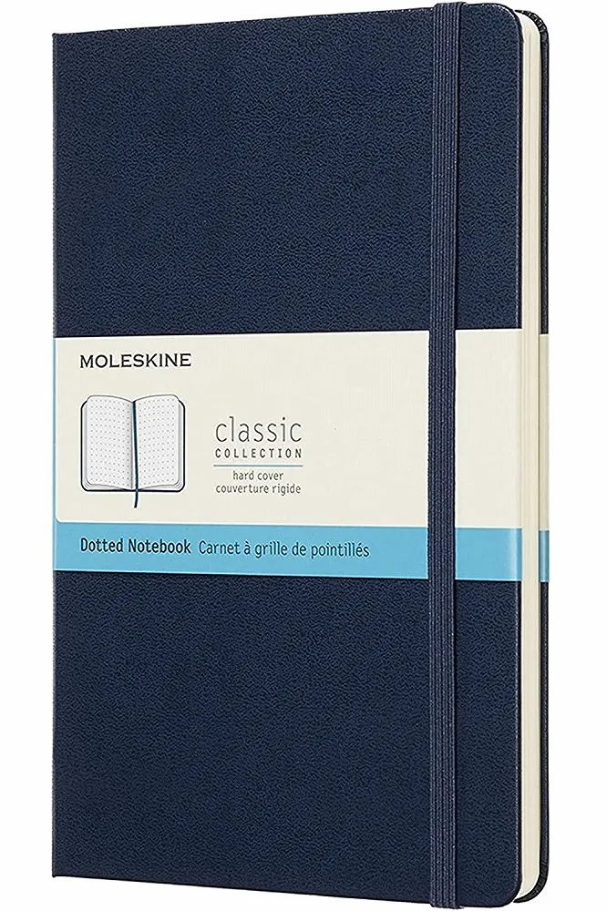 Notes 13x21cm XL MOLESKINE Sapphire blue - hard (tačkice)