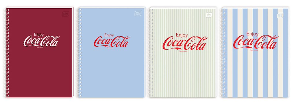 Spiralni notes A6 kvadratići COCA COLA (ČETIRI VRSTE)