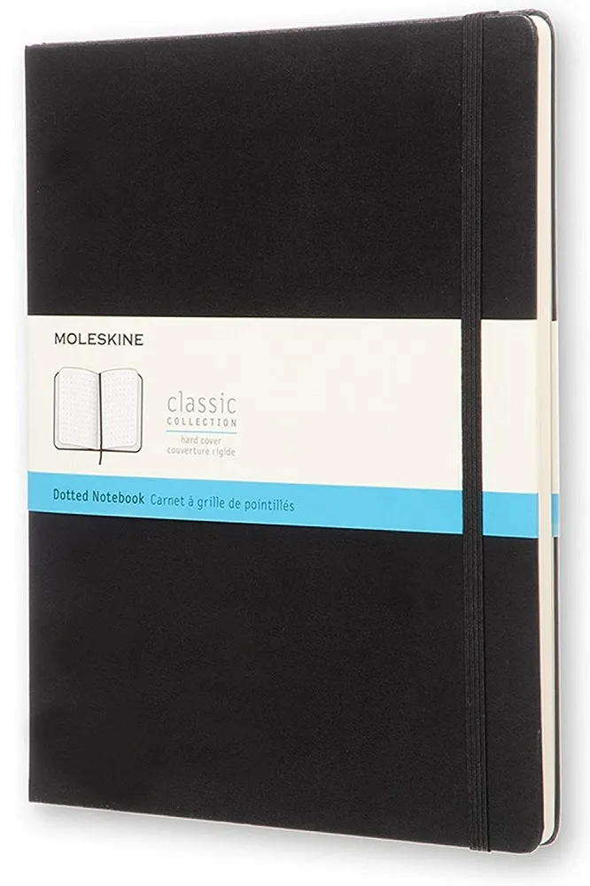 Notes B5 MOLESKINE 19x25 cm Crni (tvrde korice, na tačkice)