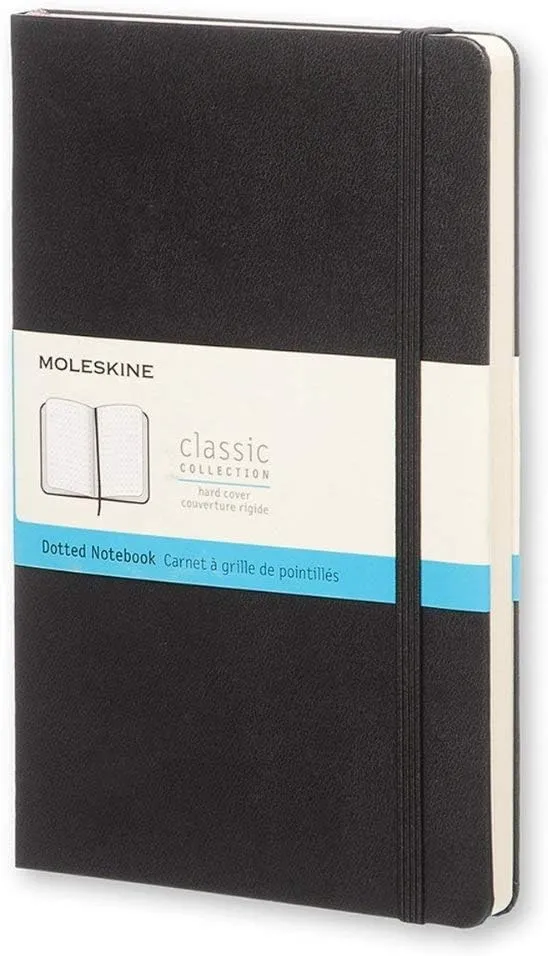 Notes A5 MOLESKINE 13x21 cm Crni (tvrde korice, na tačkice)