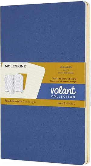Notes VOLANT MOLESKINE Set od 2, Ruled, plava/žuta